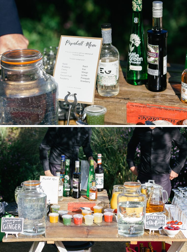Make your own wedding bar DIY inspiration - Sam and Yaz