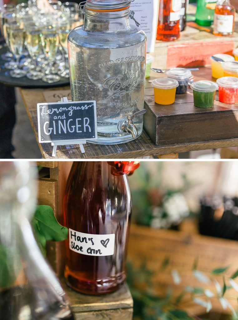 Make your own wedding bar DIY inspiration - Sam and Yaz
